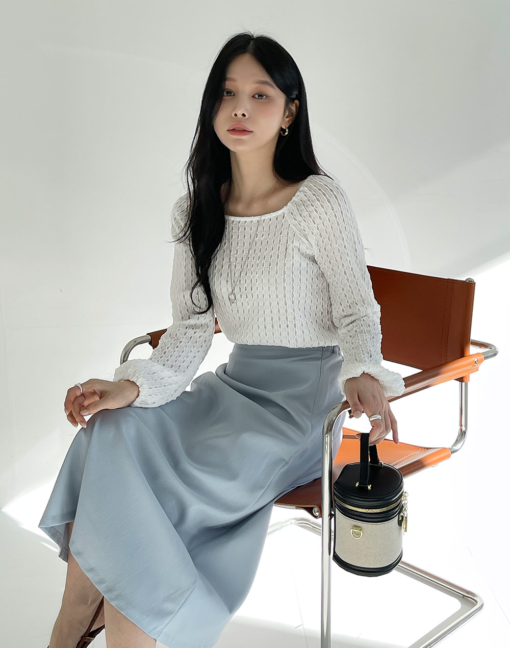 2WAYウェーブテクスチャーブラウス | レディースファッション通販 - DHOLIC