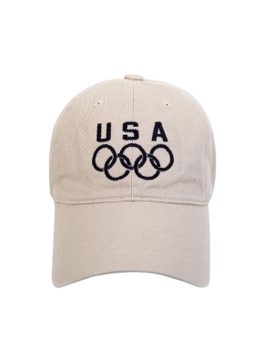USAロゴ刺繍キャップ(LIGHT BEIGE) | レディースファッション通販 - DHOLIC