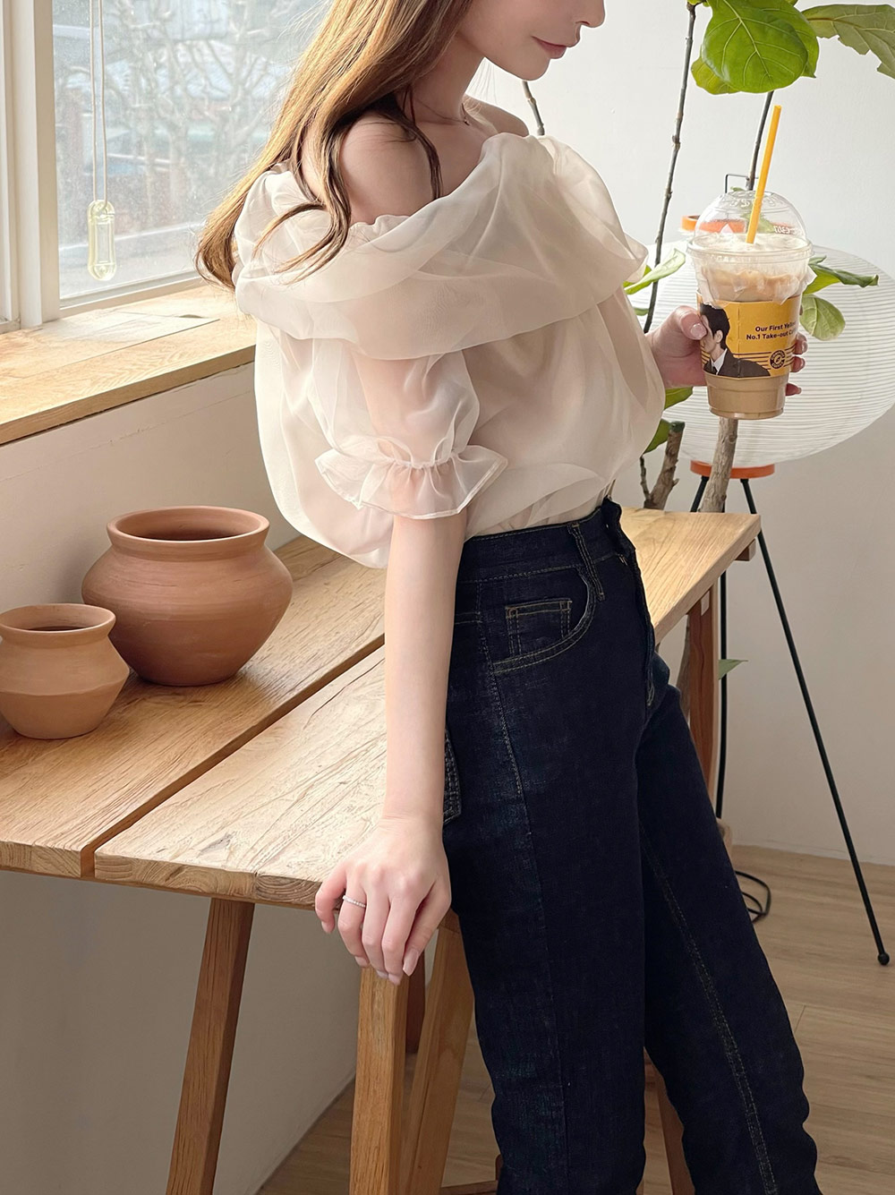 再入荷*シフォンオフショルブラウス | レディースファッション 再入荷*シフォンオフショルブラウス | レディースファッション