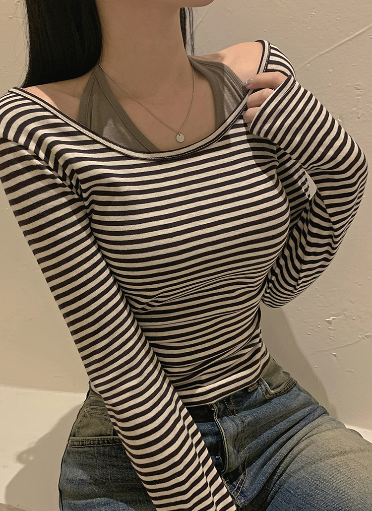 2TYPEキャミ&2TYPEボーダーTシャツSET | レディースファッション通販 - DHOLIC