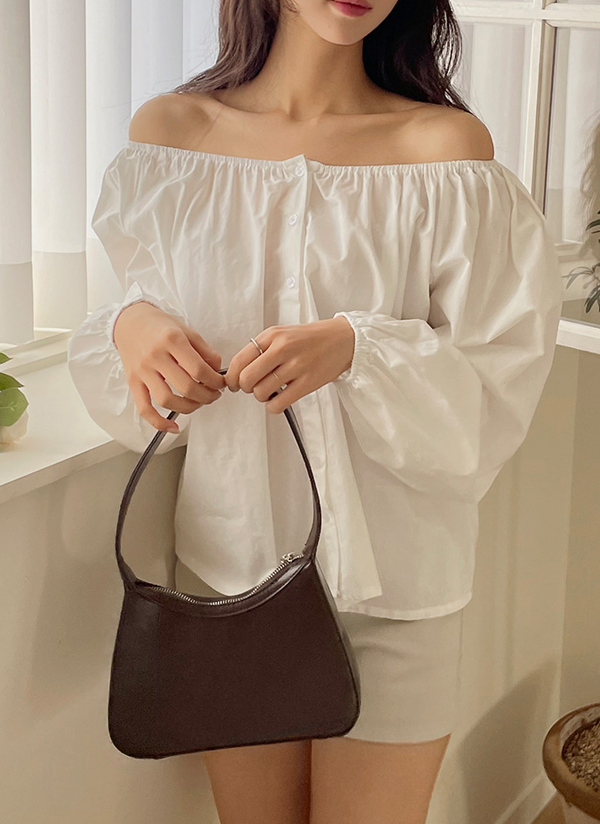 2WAYボタンラグランパフブラウス | レディースファッション通販 - DHOLIC