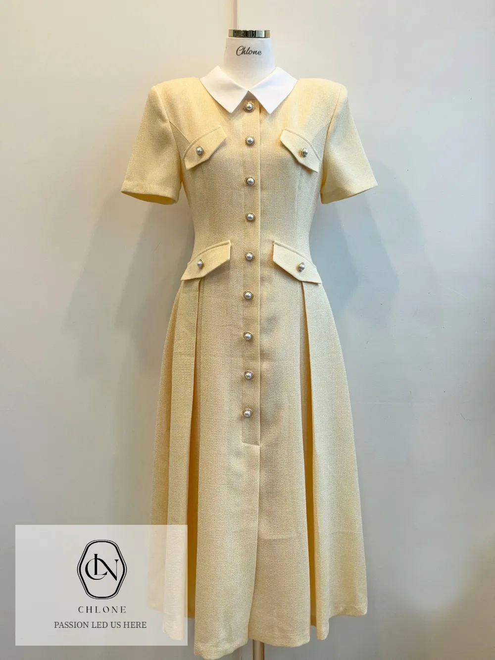 配色カラーピンタックツイードワンピース | レディースファッション通販 - DHOLIC