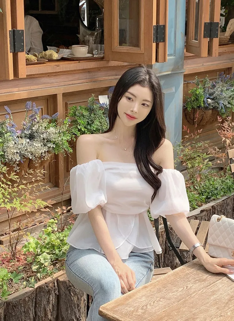 2WAYペプラムシフォンブラウス | レディースファッション通販 - DHOLIC