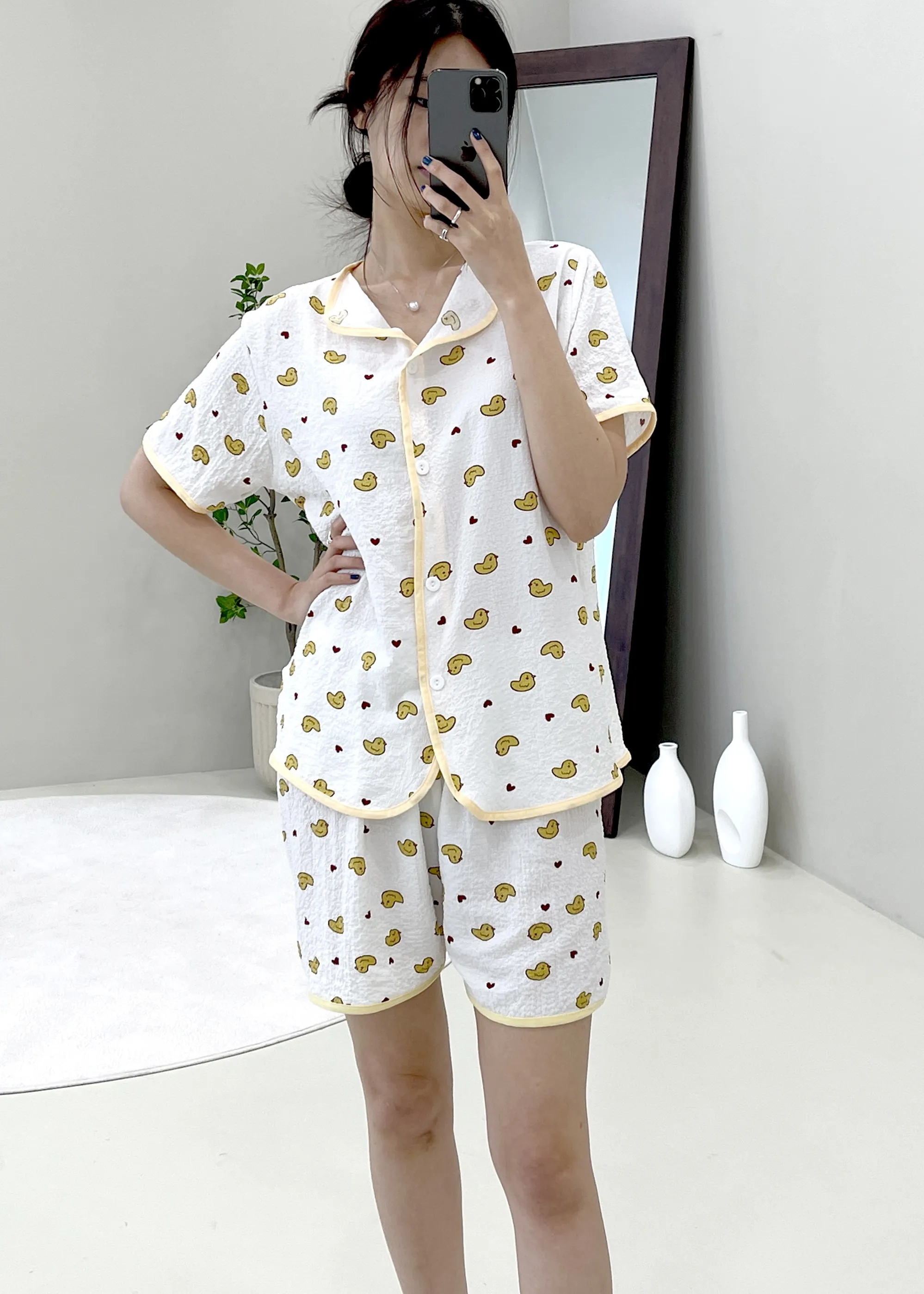 ダックプリント2TYPEパンツパジャマ3SET | レディースファッション通販 - DHOLIC