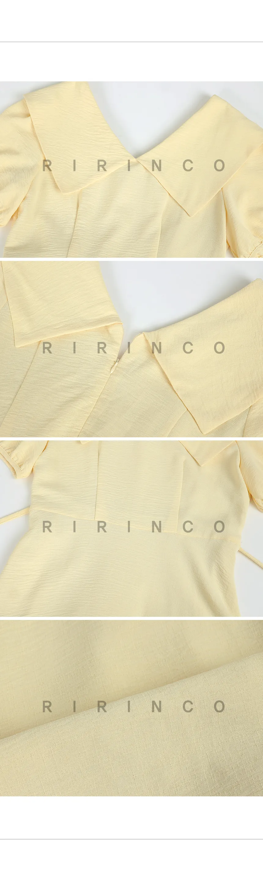 ビッグカラーリンクル半袖ワンピース | レディースファッション通販 - DHOLIC