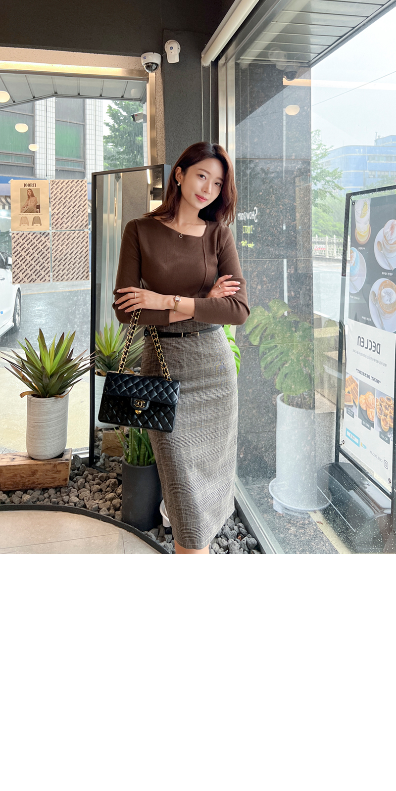 チェックHラインスカート | レディースファッション通販 - DHOLIC