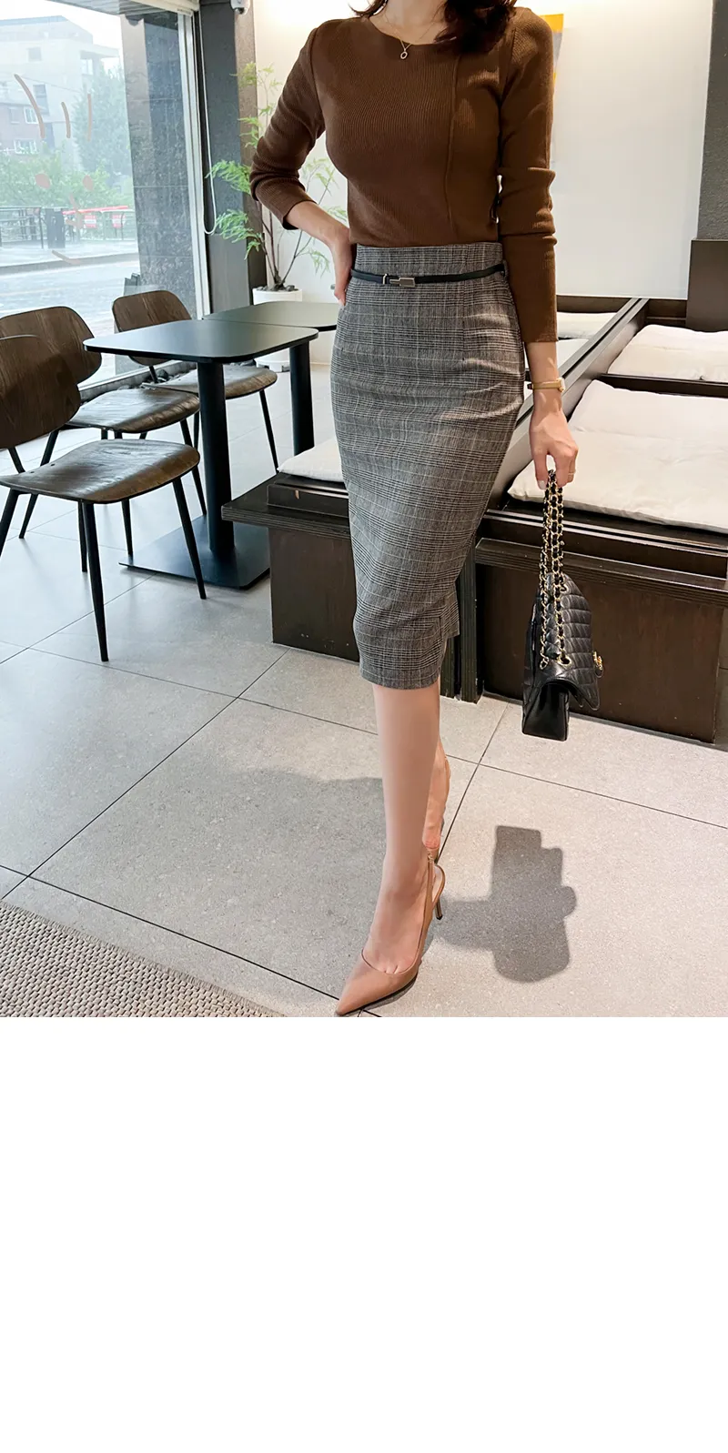 チェックHラインスカート | レディースファッション通販 - DHOLIC