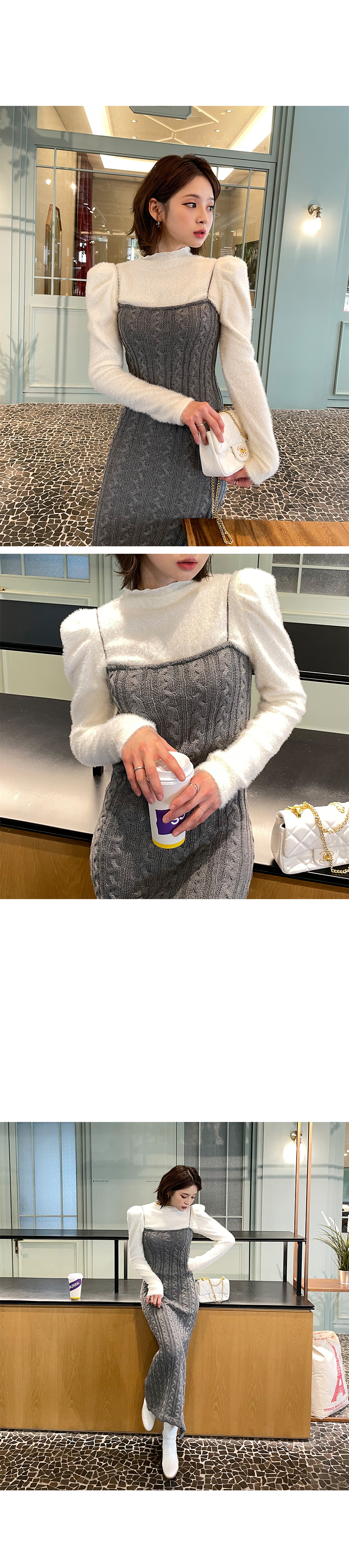 ケーブルニットキャミワンピース | レディースファッション通販 - DHOLIC