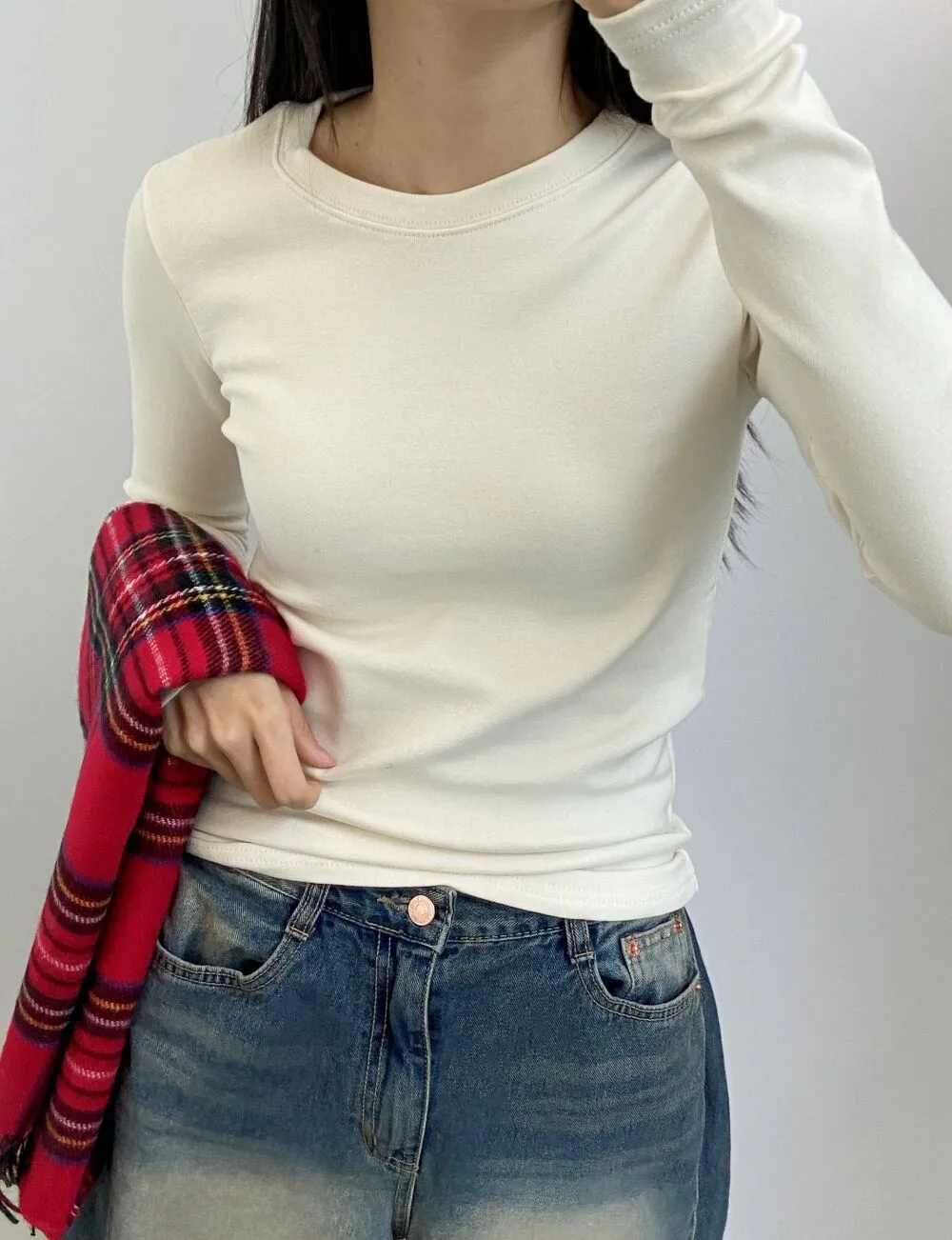 裏起毛長袖Tシャツ | レディースファッション通販 - DHOLIC