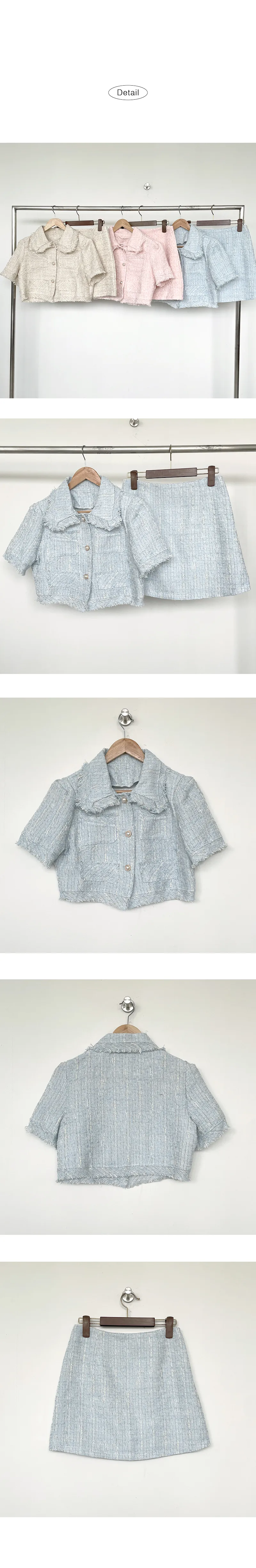 ツイード半袖ジャケット&スカートSET | レディースファッション通販 - DHOLIC