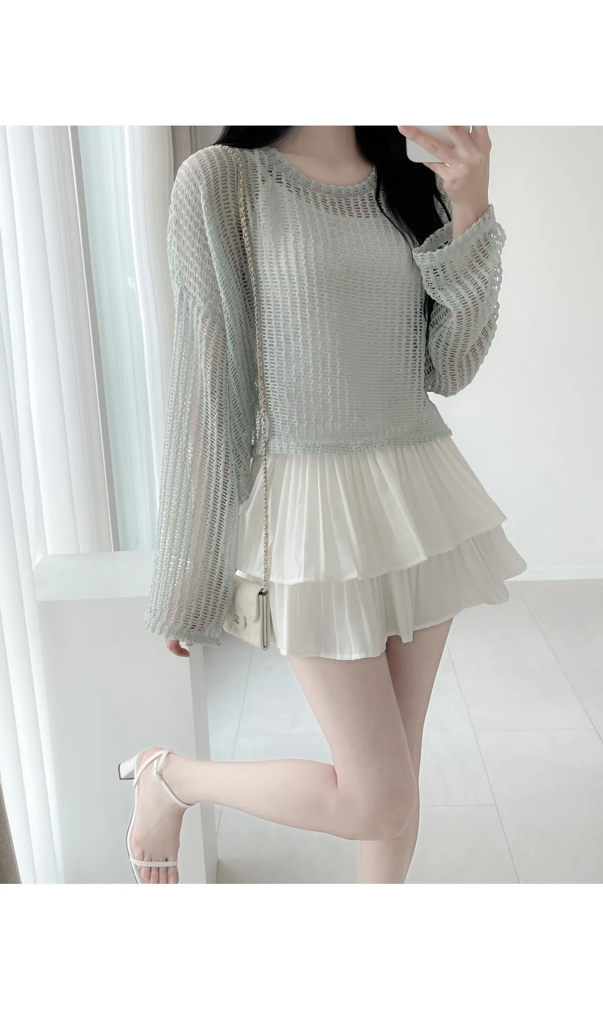 【ONLY DHOLIC】ダブルフリルプリーツミニスカート | レディースファッション通販 - DHOLIC