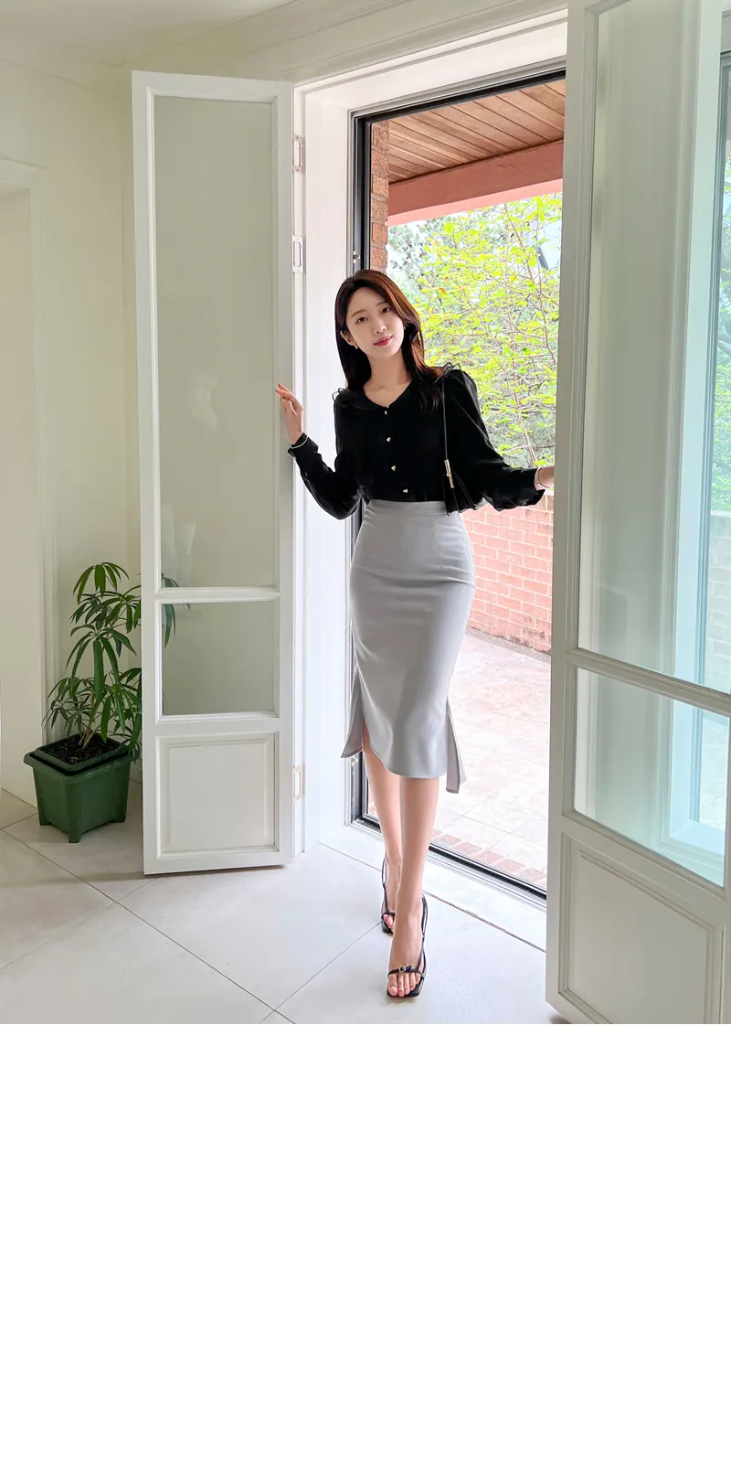 アンバランススリットスカート | レディースファッション通販 - DHOLIC