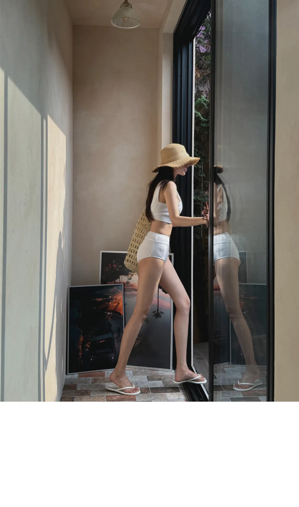 カップ付エンボスバックレスハイウエストビキニ | レディースファッション通販 - DHOLIC