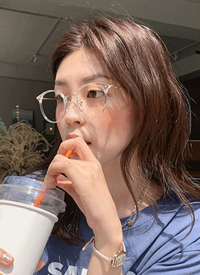 ケース付3TYPEラウンドスリムUV400メガネ | レディースファッション通販 - DHOLIC