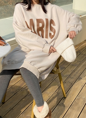 裏起毛PARISスウェットワンピース | レディースファッション通販 - DHOLIC