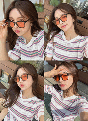 ケース付UV400スクエアサングラス | レディースファッション通販 - DHOLIC