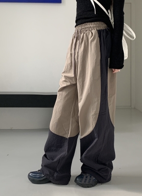 2WAY配色ナイロンユニセックスパンツ | レディースファッション通販 - DHOLIC