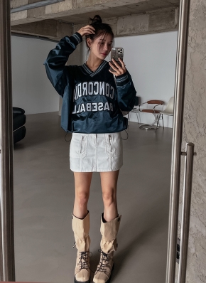 ジップアップポケットミニスカート | レディースファッション通販 - DHOLIC