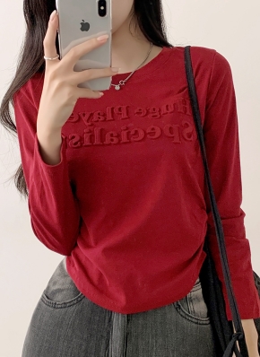 2TYPEエンボスレタリングクロップドTシャツ | レディースファッション通販 - DHOLIC