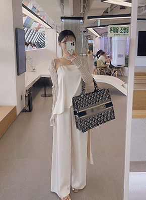 シルキーフレアノースリ&ワイドパンツSET | レディースファッション通販 - DHOLIC