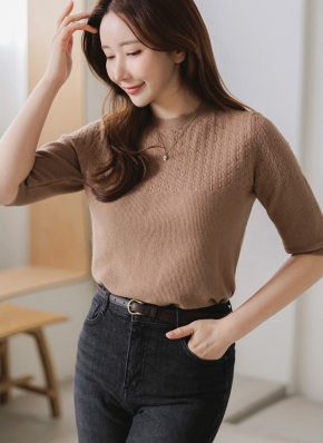 パターンラウンドニット | レディースファッション通販 - DHOLIC