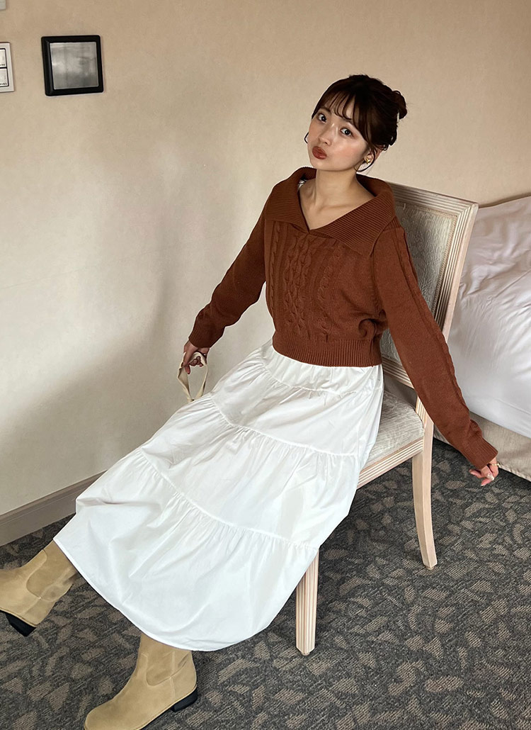 2WAYケーブルニット | レディースファッション通販 - DHOLIC