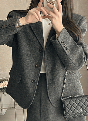 ウール混シングルジャケット | レディースファッション通販 - DHOLIC