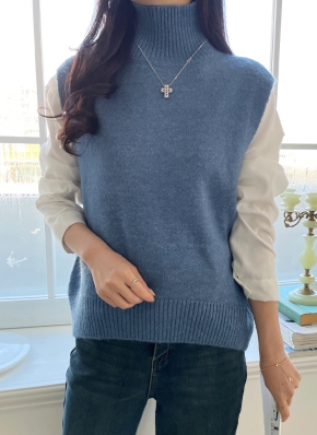 ハイネックウールニットベスト | レディースファッション通販 - DHOLIC