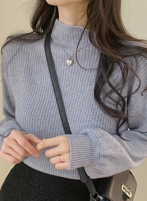 モックネックパフスリーブニット | レディースファッション通販 - DHOLIC