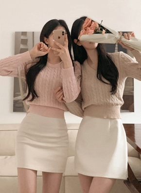 2TYPEスリムケーブルニット | レディースファッション通販 - DHOLIC