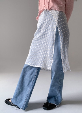 フラワーシースルーラップスカート | レディースファッション通販 - DHOLIC