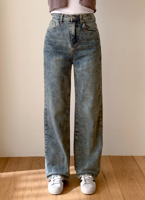 ビンテージ風ワイドデニムパンツ | レディースファッション通販 - DHOLIC