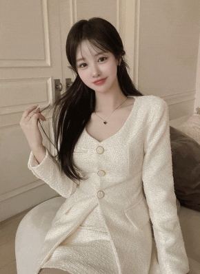 Uネックツイードジャケット&ミニスカートSET | レディースファッション通販 - DHOLIC