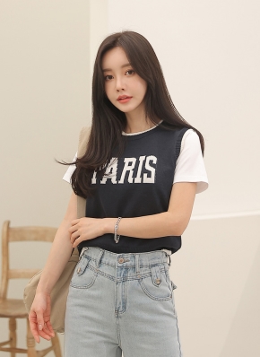 PARISレタリングベスト | レディースファッション通販 - DHOLIC