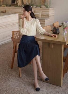 ラウンドネックレースラインブラウス | レディースファッション通販 - DHOLIC