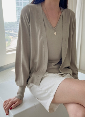 2WAYニットノースリーブ&オープンカーディガンSET | レディースファッション通販 - DHOLIC