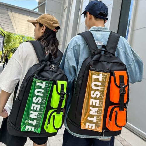 クリアロゴマルチポケットバックパック | レディースファッション通販 - DHOLIC