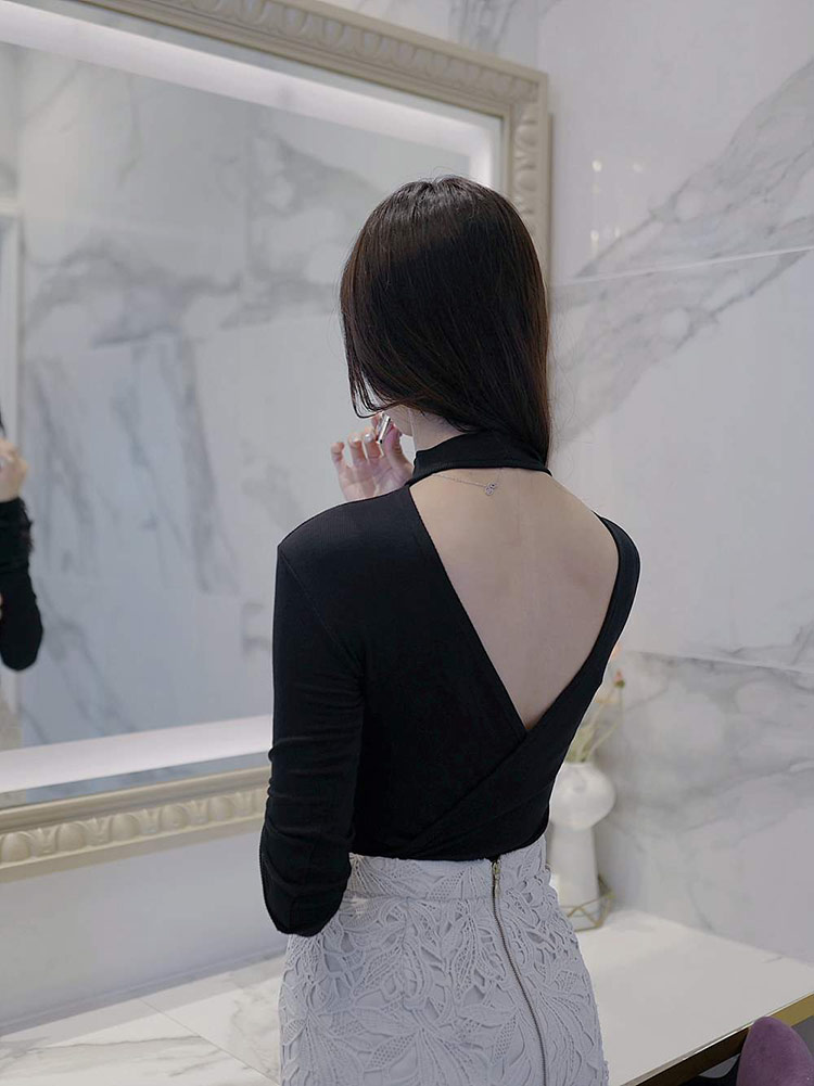 バックレス長袖Tシャツ | レディースファッション通販 - DHOLIC