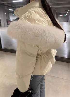 エコファー付フード中綿ジャンパー | レディースファッション通販 - DHOLIC